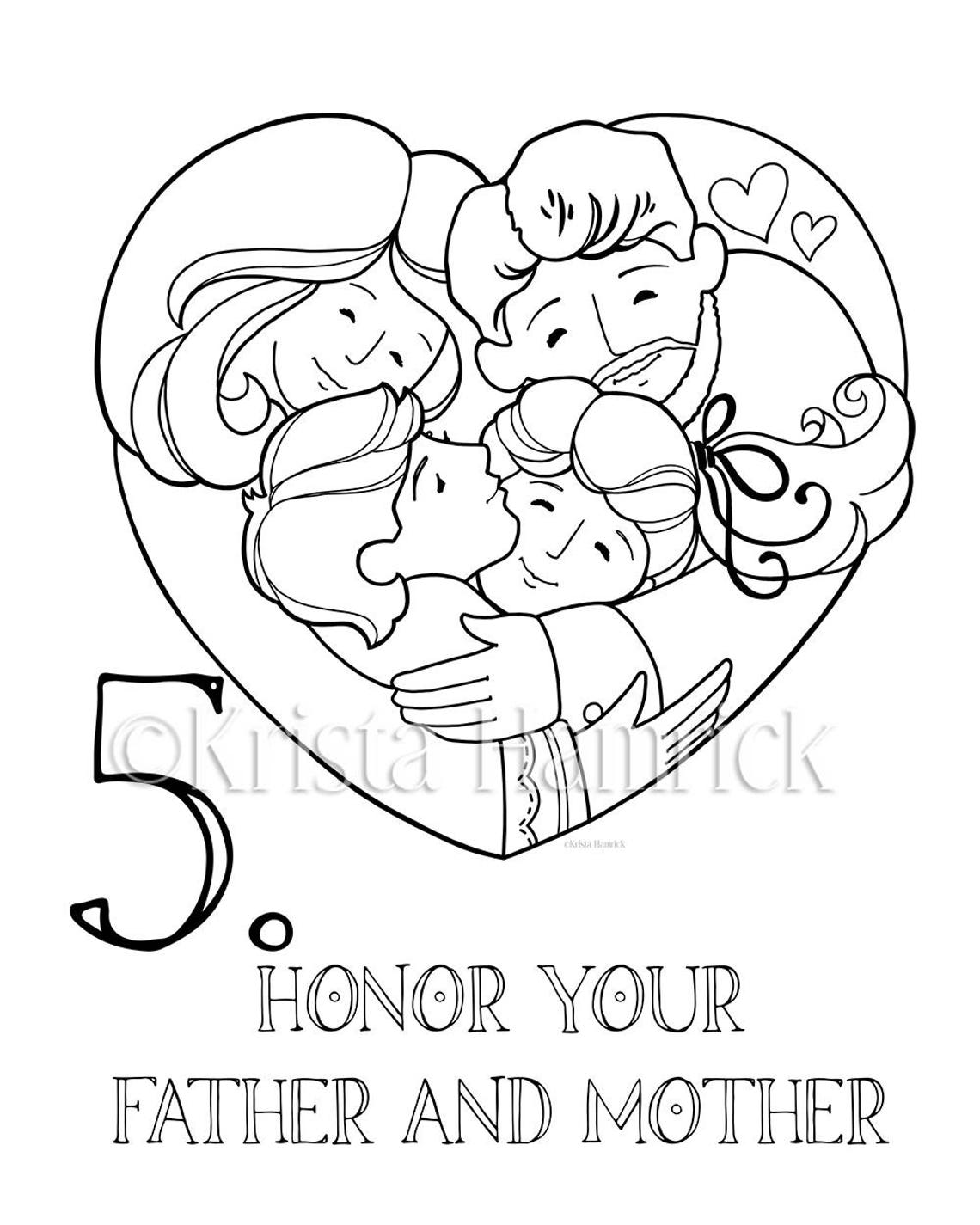 The Ten Commandments Memory Coloring Collection/ Includes 14 Coloring ...