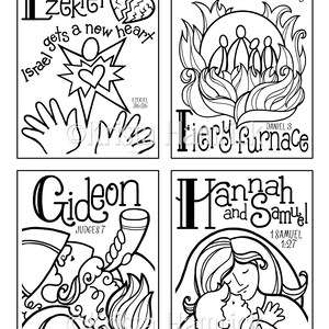 Old Testament Coloring Pages Bundle, A-Z Old Testament Coloring Pages ...
