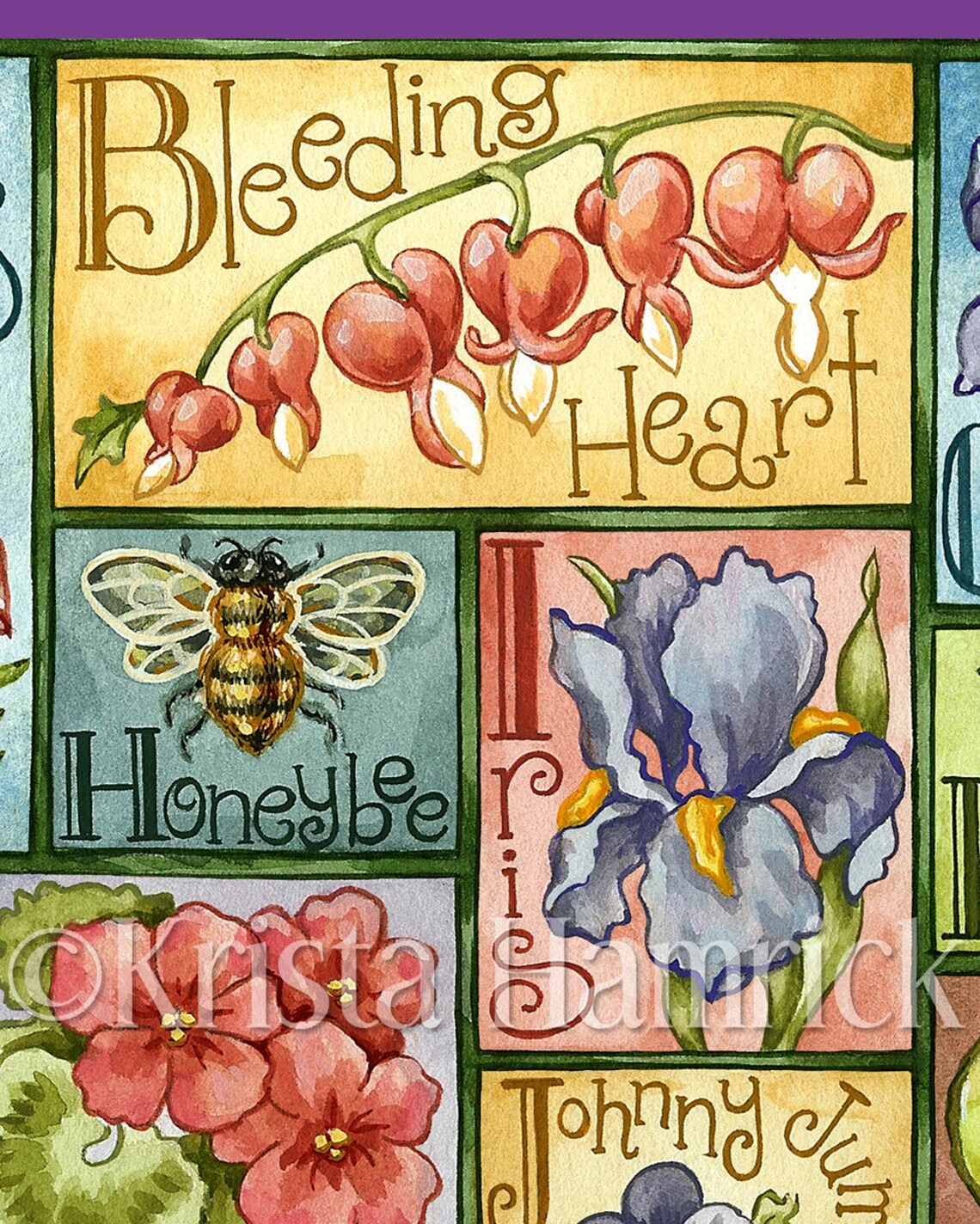 ART PRINT Garden Blooms Alphabet Original Art Print 8X10 - Etsy