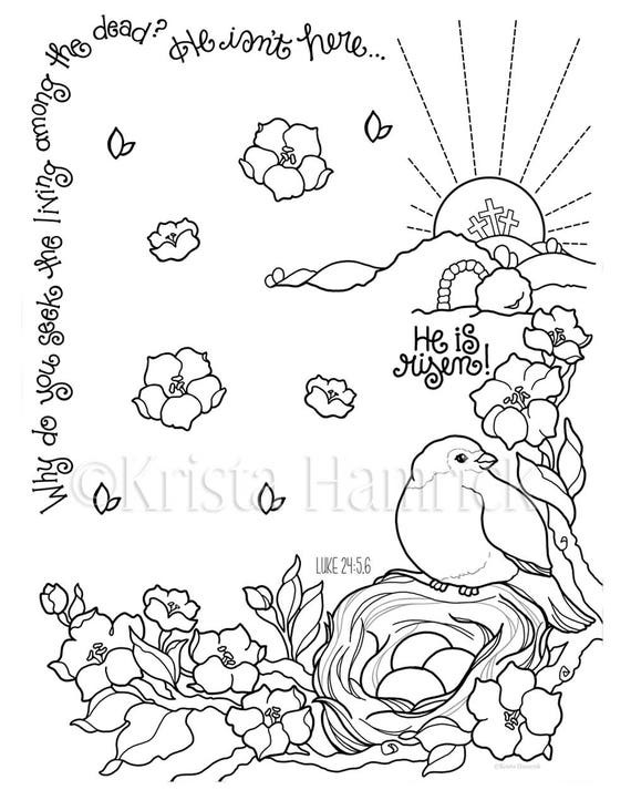 Luke 24 Coloring Page