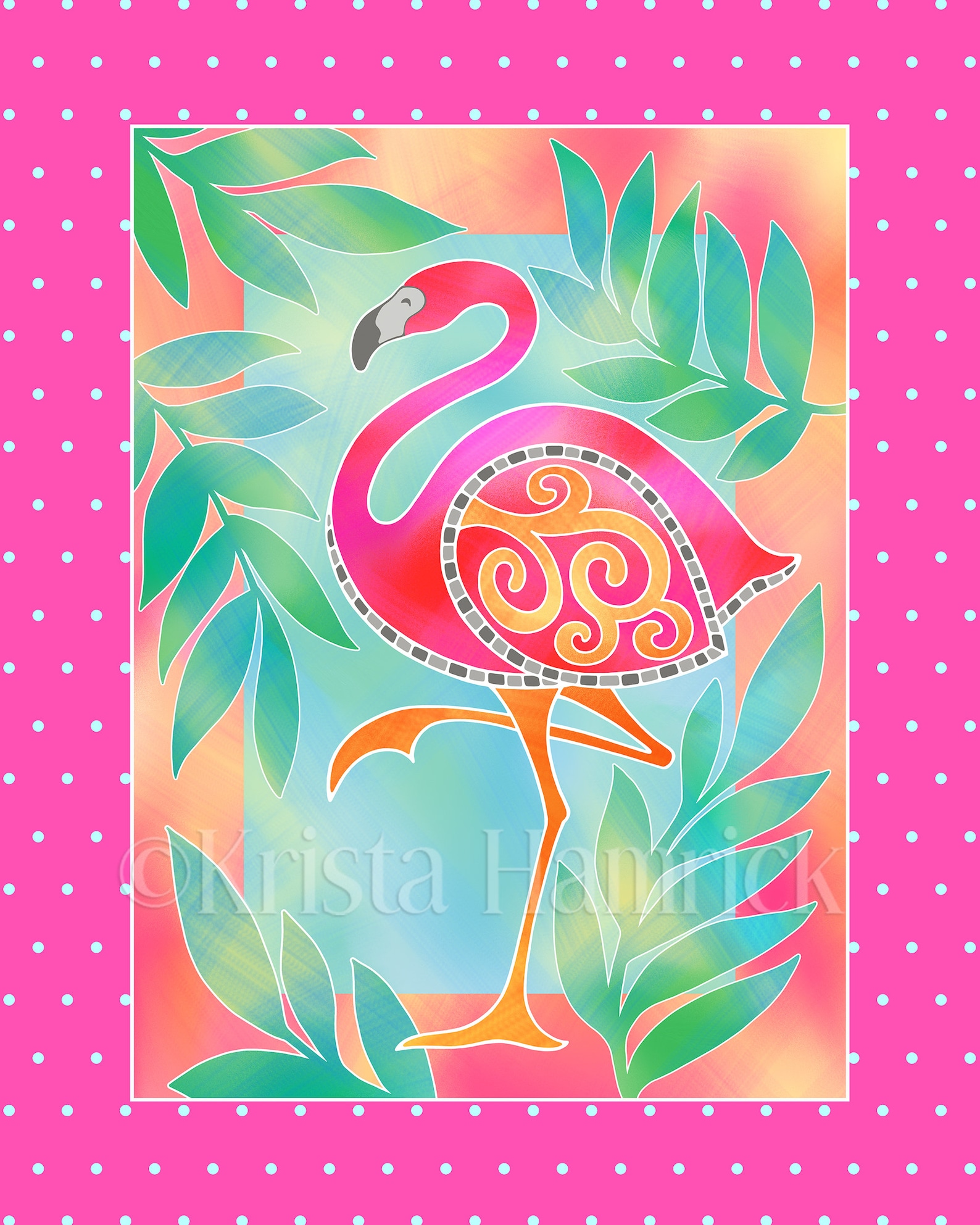 FABRIC PANEL Flamingo Cotton Quilt Fabric Panel Overall Fabric Size ...