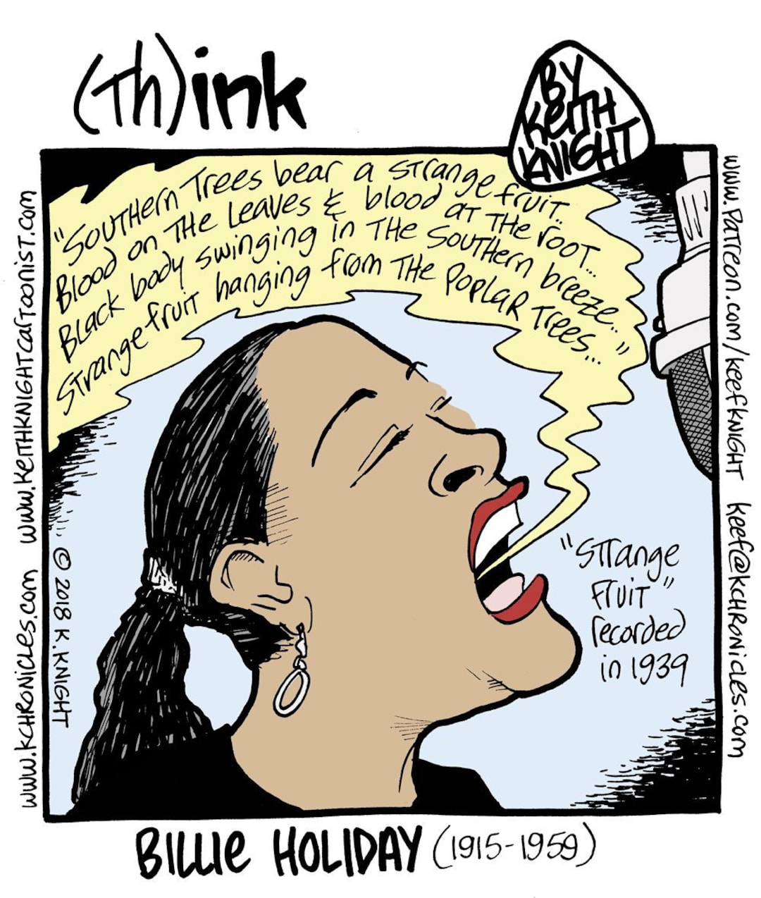 Strange Fruit: Ms. Billie Holiday by Keith Knight - Etsy