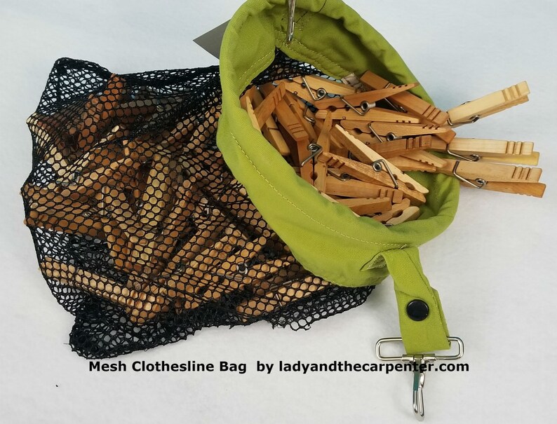 Clothesline Bag and 3 Sets of Kevin's Quality Clothespins - Etsy