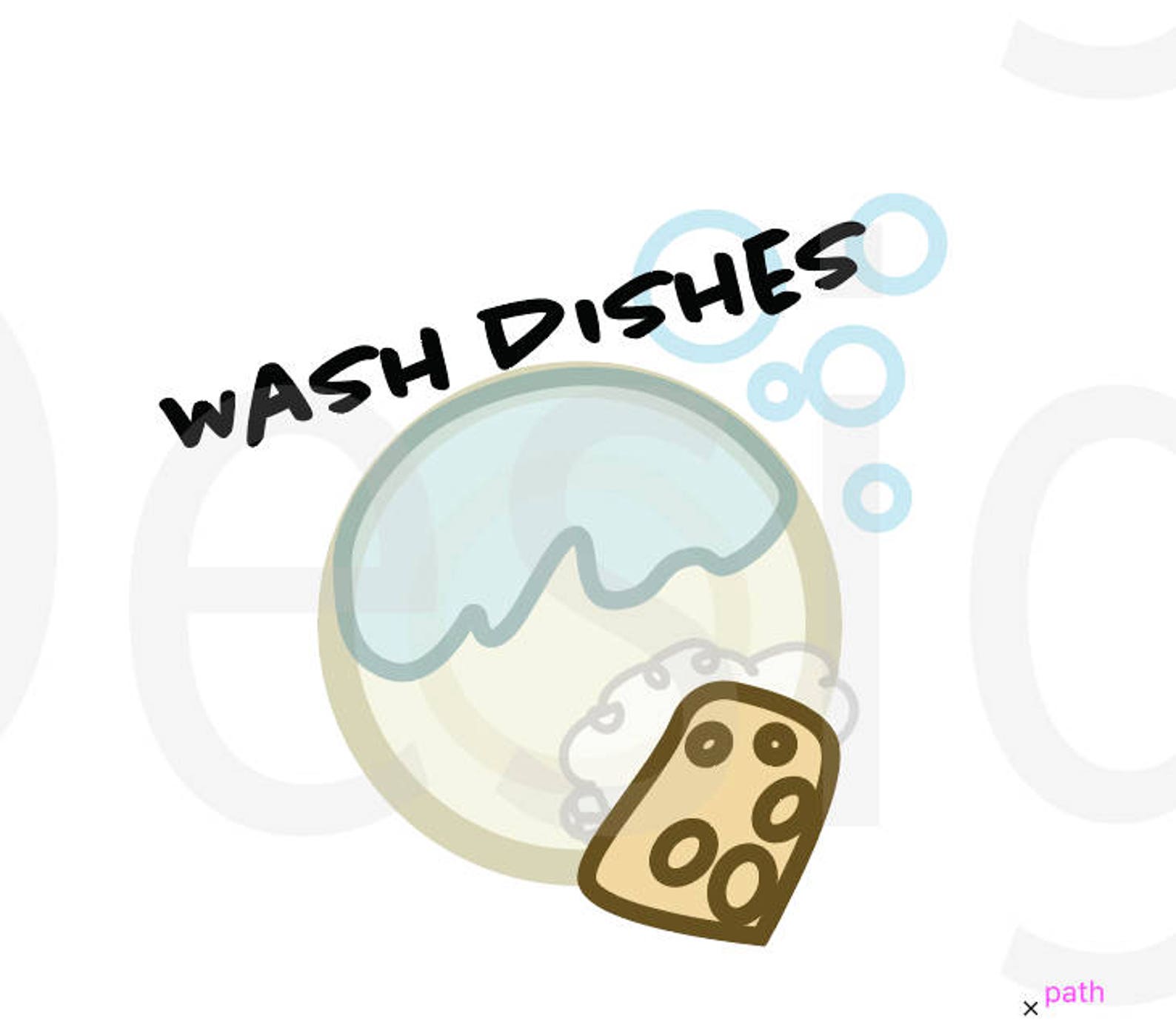 Wash Dishes Stickers Functional Stickers Cleaning Stickers - Etsy
