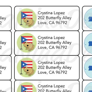 Puerto Rico, Address Labels, Printed Labels, Puerto Rico Labels, PR ...