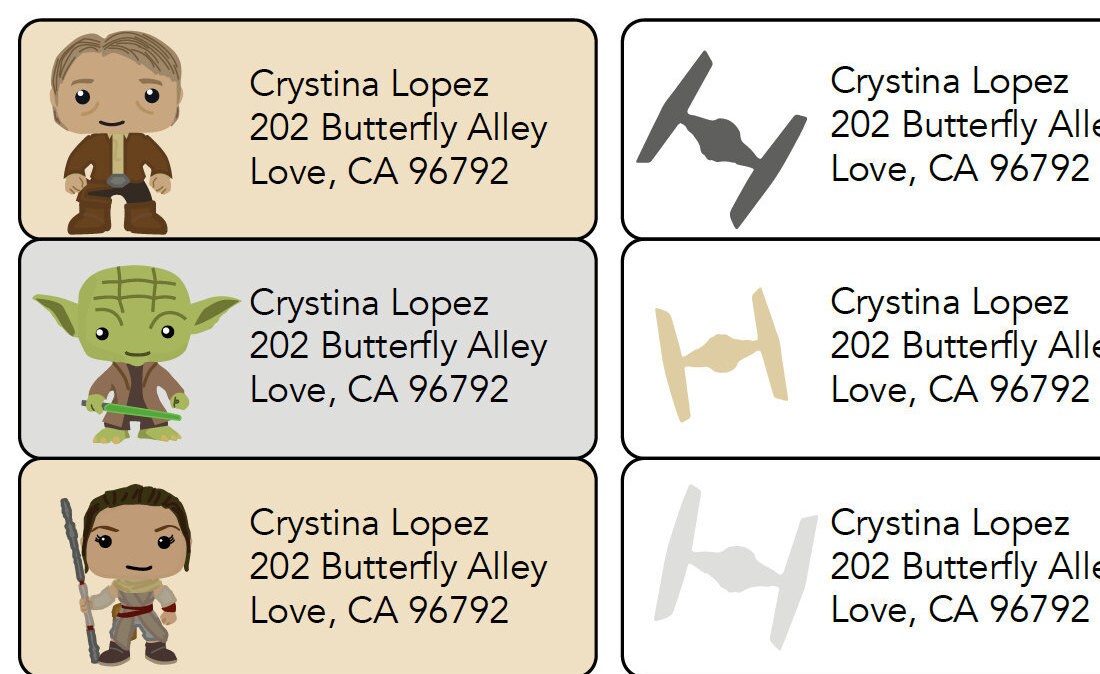 Space Hero, Address Labels, Custom Labels, Return Address, Star Wars ...