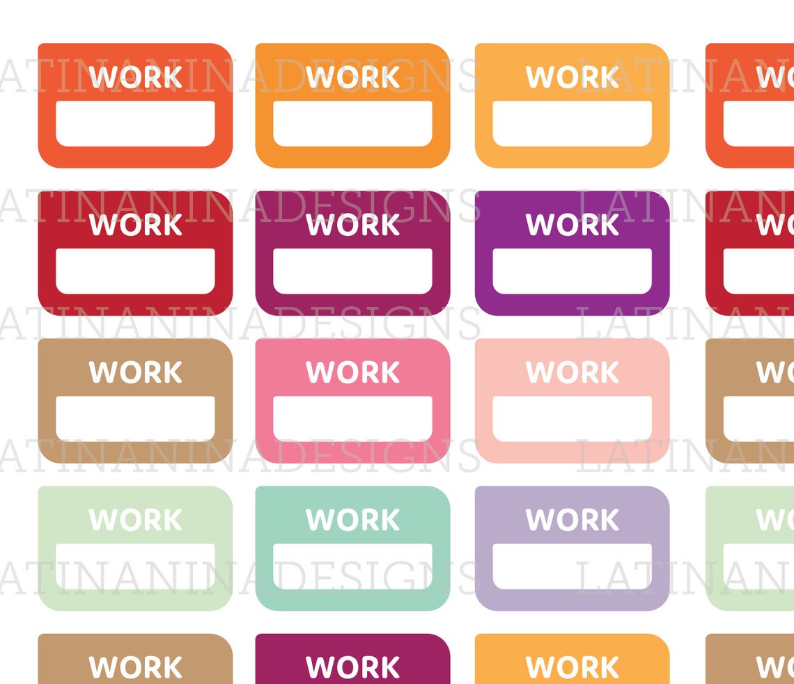Work Stickers,planner Stickers, Planner Supplies, Work Day Stickers ...