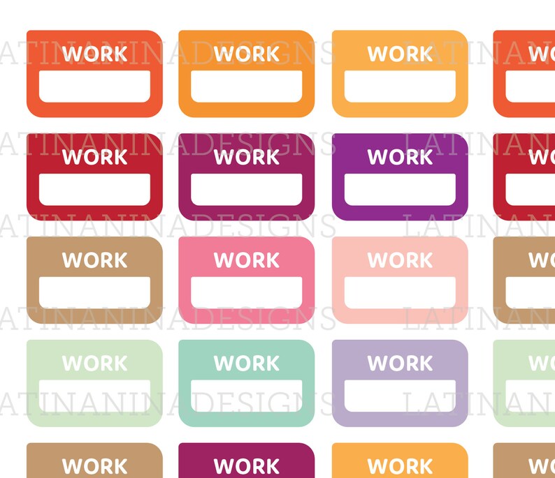 Work Stickers,planner Stickers, Planner Supplies, Work Day Stickers ...