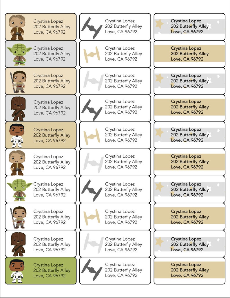 Space Hero, Address Labels, Custom Labels, Return Address, Star Wars ...