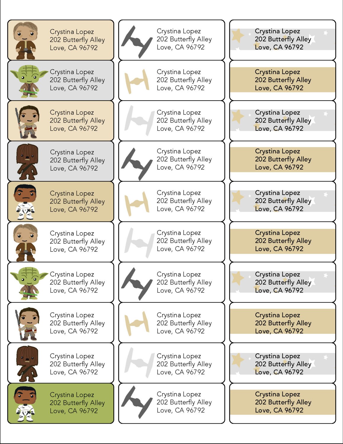 Space Hero, Address Labels, Custom Labels, Return Address, Star Wars ...