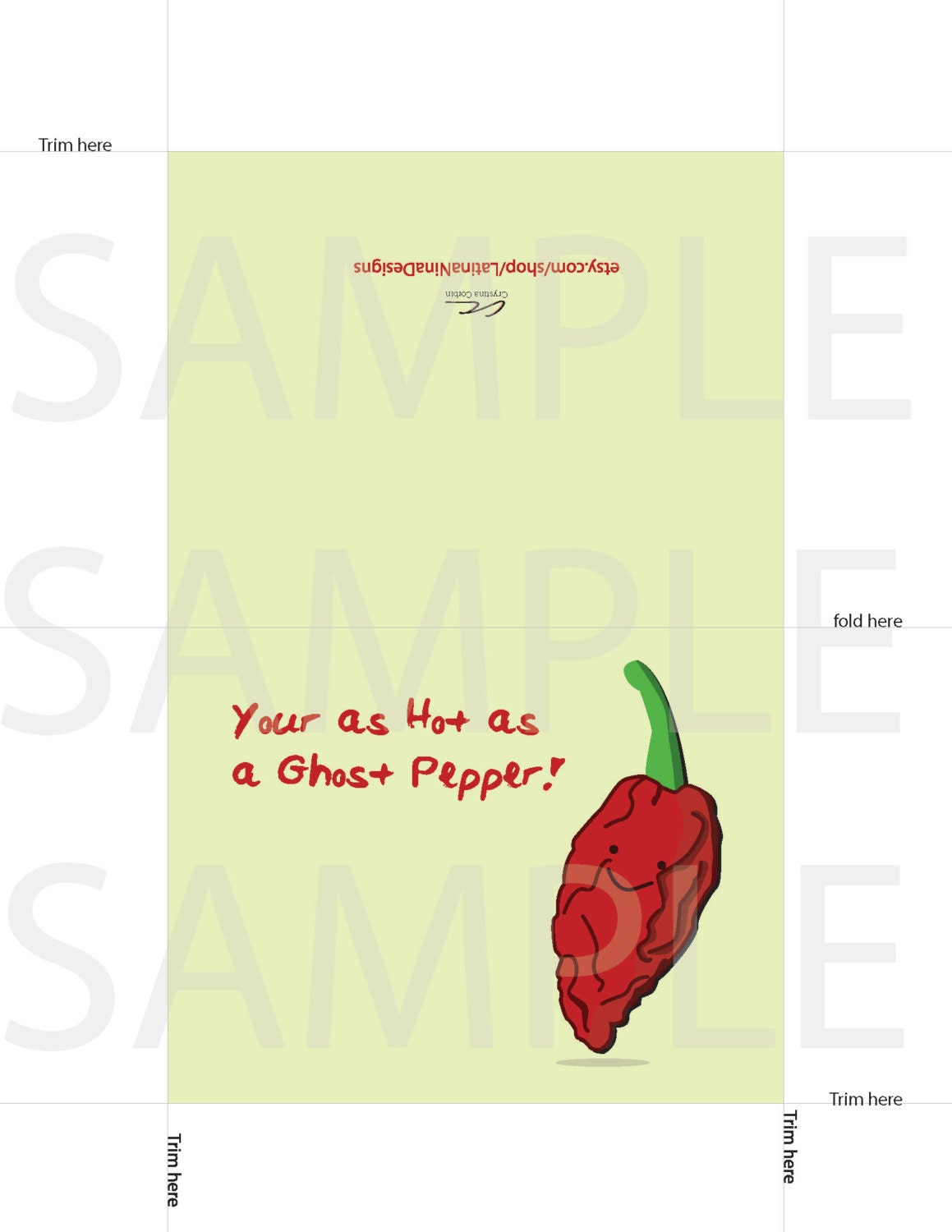 Kawaii Pun Card Hot Pepper Card - Birthday - Funny Pun Funny Birthday Card Love Card Cute ...