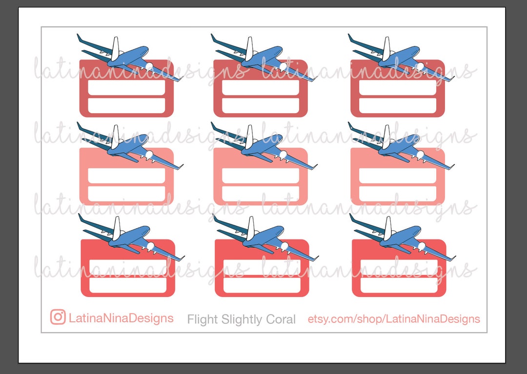 Flight Stickers, Slightly Coral, Flight Tracking, Travel Planner ...