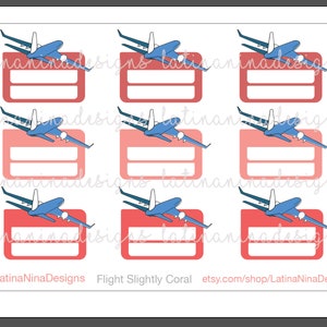 Flight Stickers, Slightly Coral, Flight Tracking, Travel Planner ...