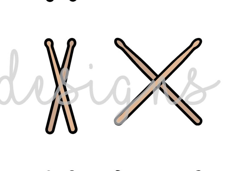 Drumstick Stickers, Band Practice, Drum Sticks, Planner Stickers, Happy ...