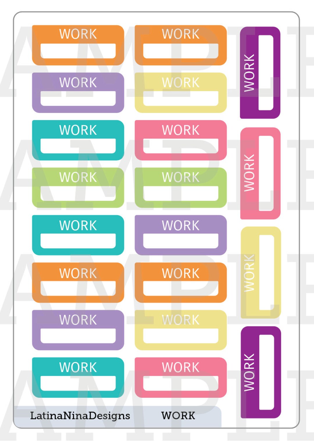 Work Stickers Work Schedule Functional Planner Stickers - Etsy
