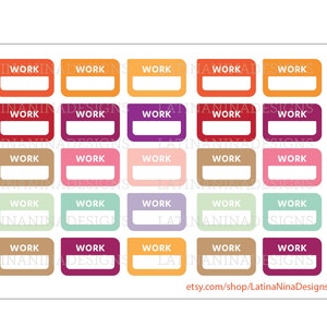 Work Stickers,planner Stickers, Planner Supplies, Work Day Stickers ...
