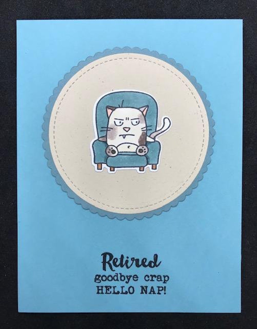 Retired Goodbye Crap Hello Nap Greeting Card - Etsy