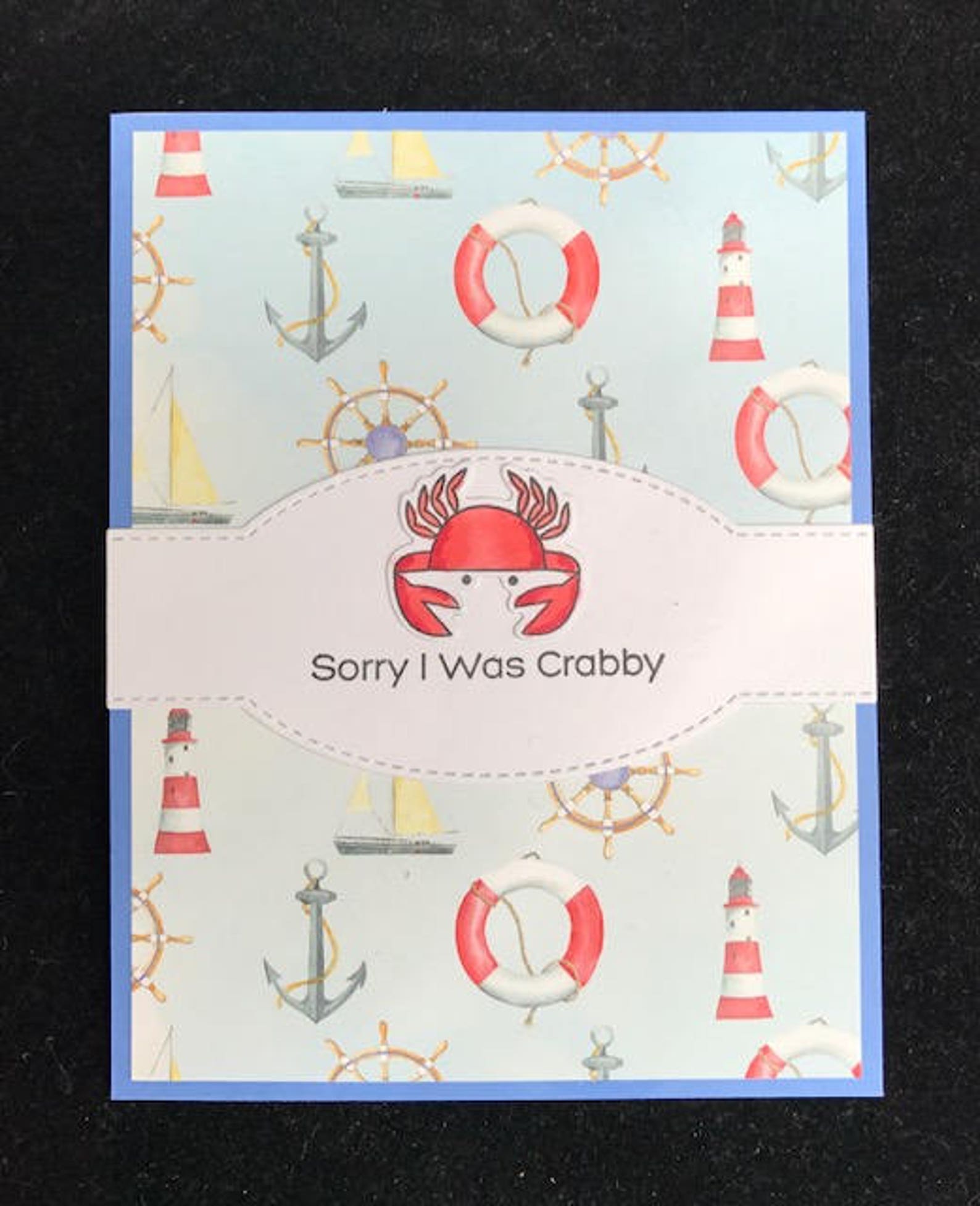 Sorry I Was Crabby Greeting Card - Etsy