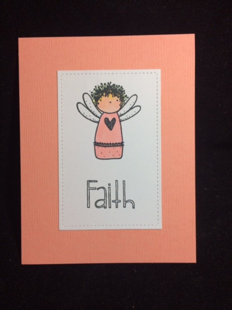Faith Angel Greeting Card - Etsy