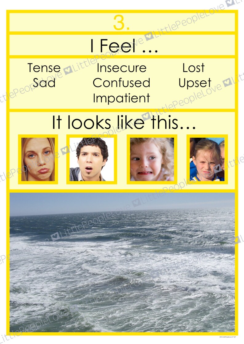 Emotion Scale Classroom Poster Set - Etsy