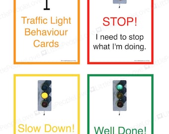 Traffic Light Behaviour Cards (third Person) - Etsy