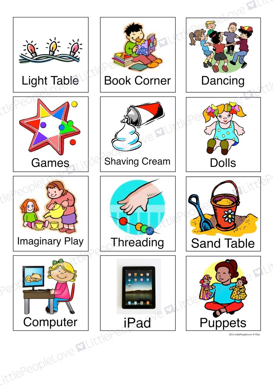 Free Choice Visual Timetable - Etsy