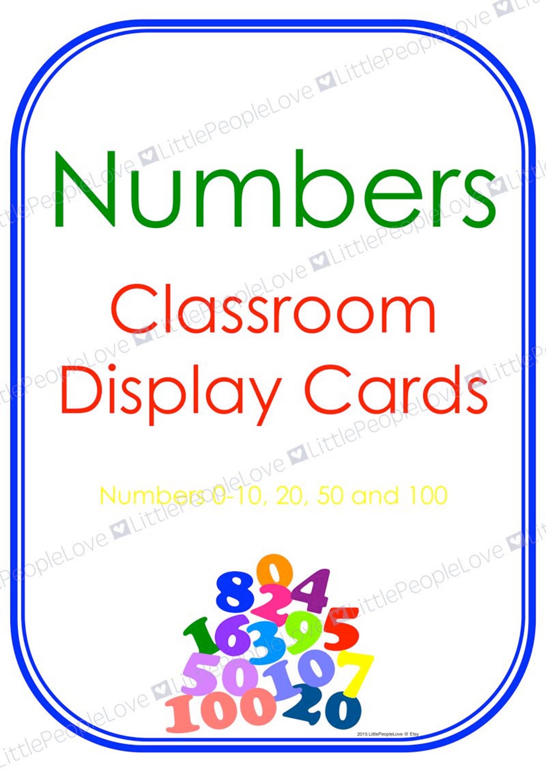 Numbers to Ten Classroom Display Cards - Etsy