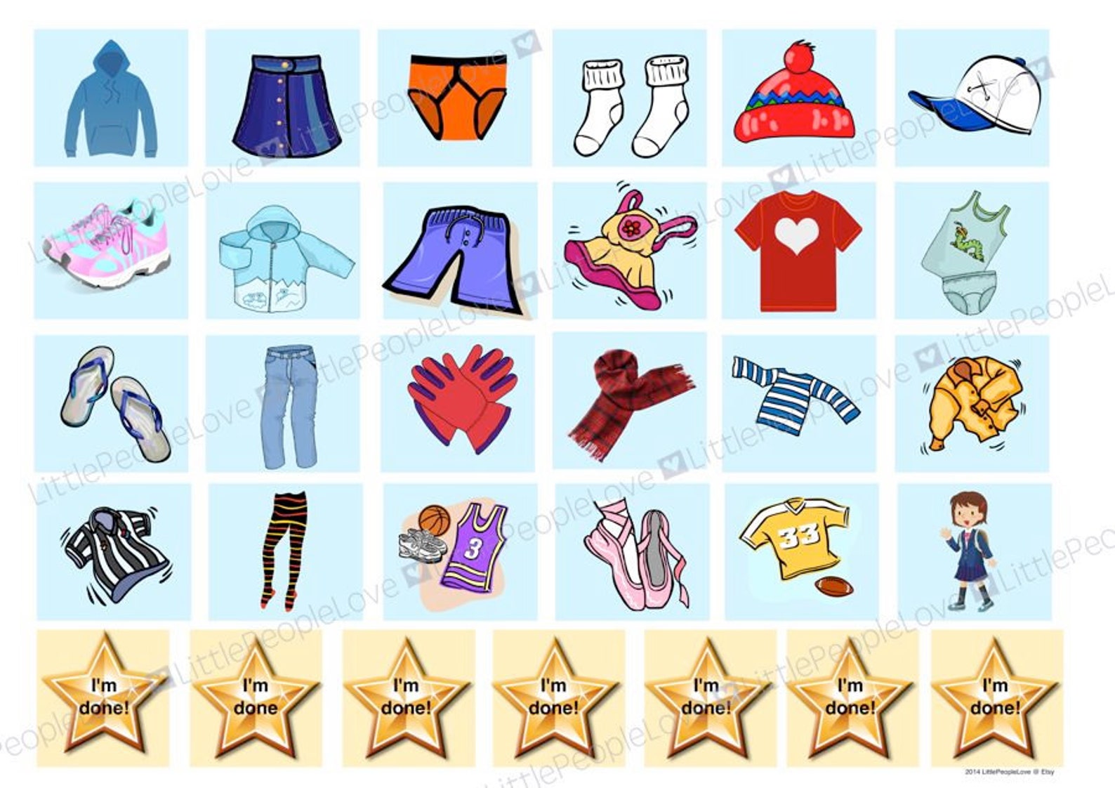 Putting on My Clothes Routine Chart - Etsy