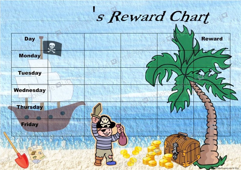Pirate Reward Chart - Etsy