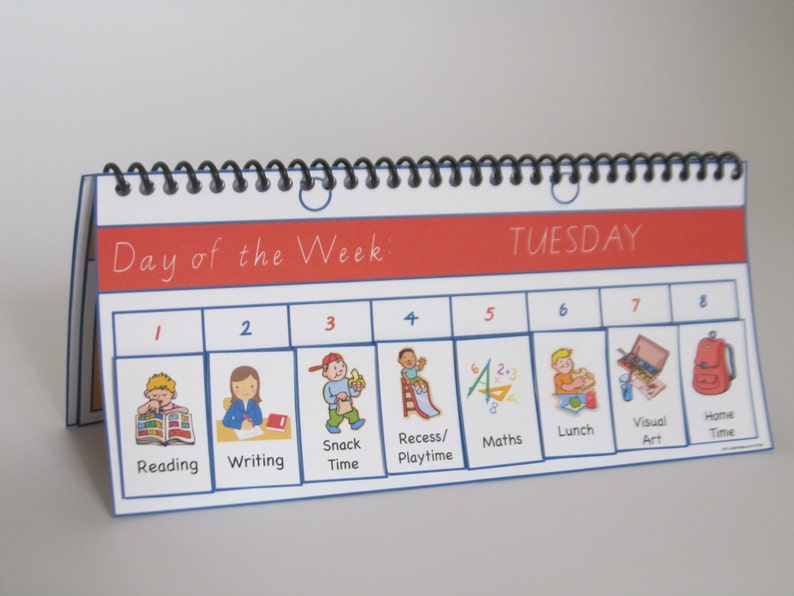 My School Timetable Flip Book - Etsy