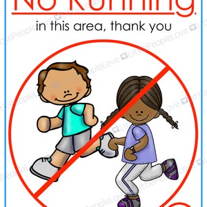 No Running/walking Only Classroom Posters - Etsy