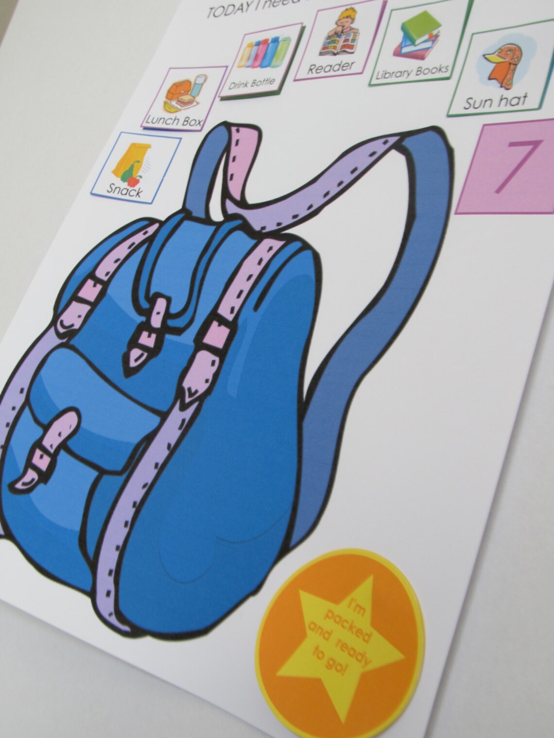 Packing My Bag Routine Chart - Etsy