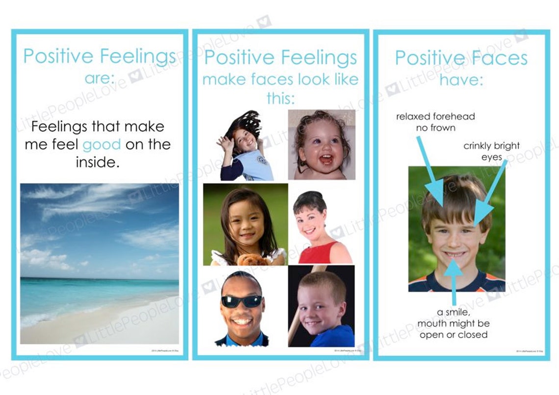 Emotion TEACHING Card Set - Etsy