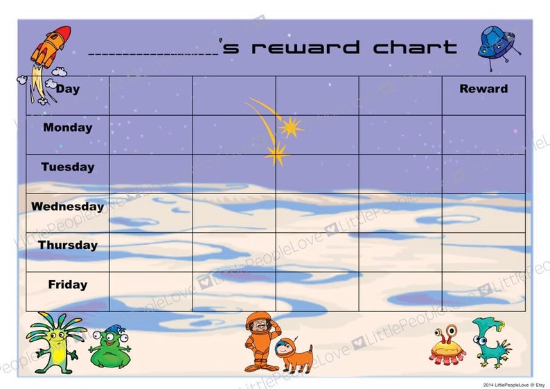 Space Reward Chart - Etsy