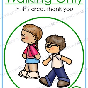 No Running/walking Only Classroom Posters - Etsy