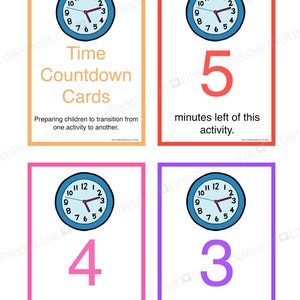 Time Countdown Cards - Etsy