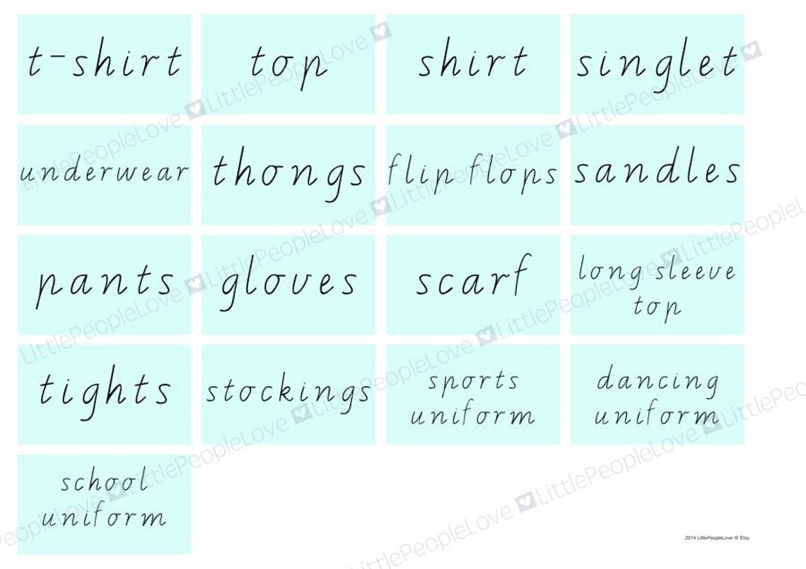 Putting on My Clothes Routine Chart - Etsy