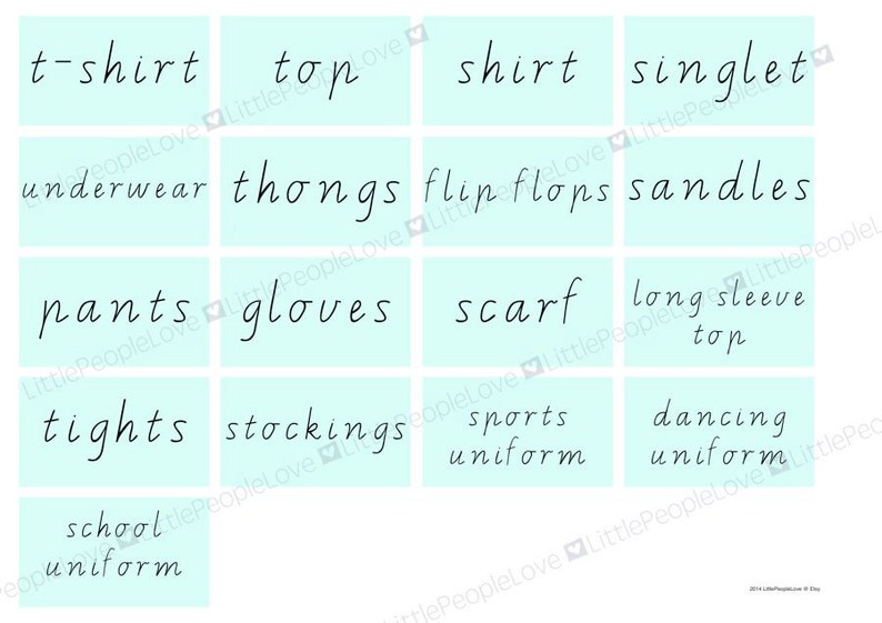 Putting on My Clothes Routine Chart - Etsy