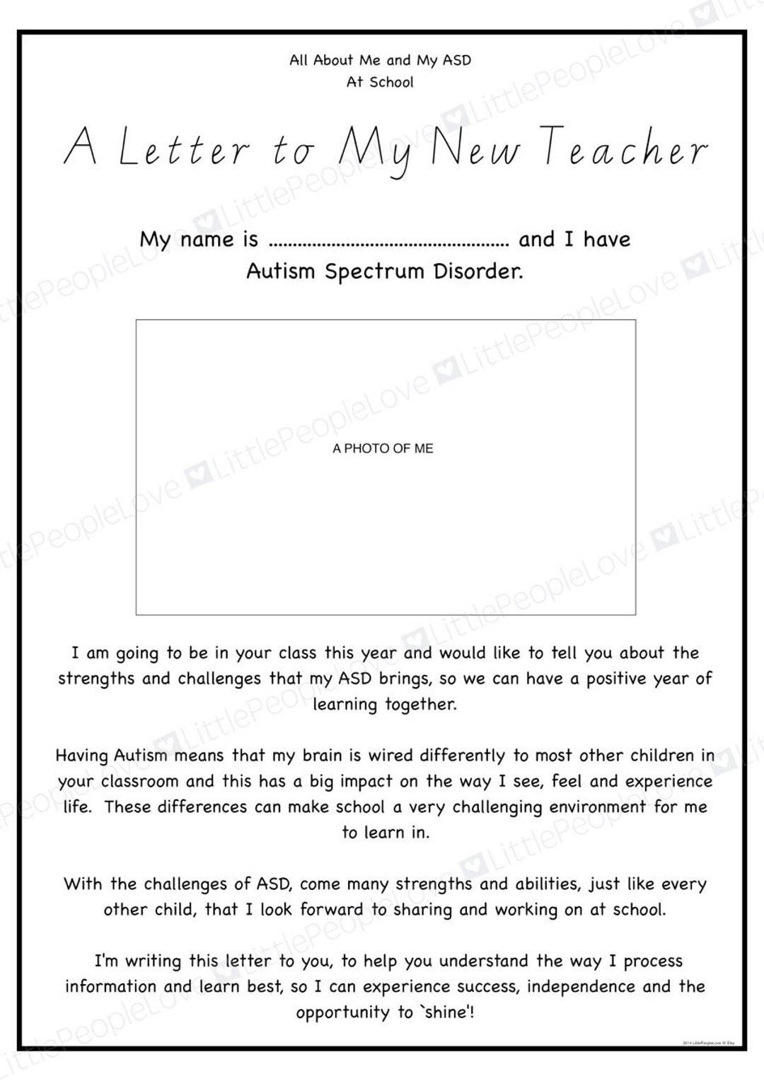 A Letter to My Teacher - Etsy