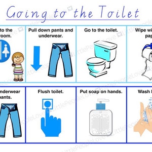 Going to the Toilet Instructional Poster - Etsy