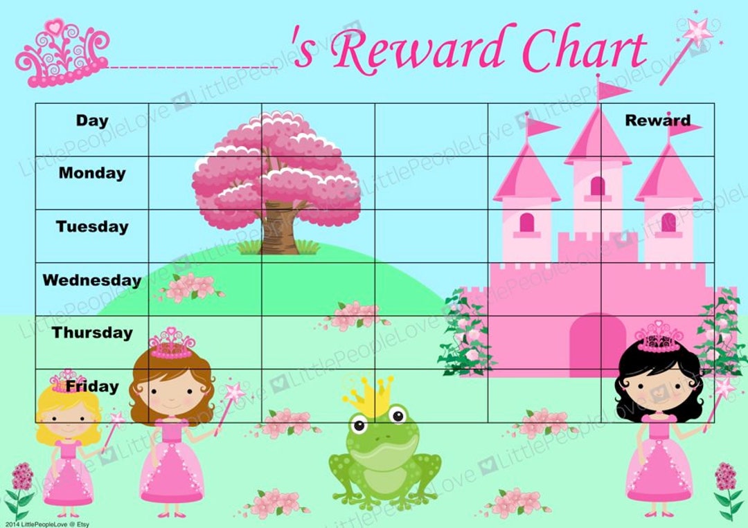 Princess Reward Chart - Etsy