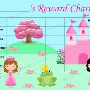 Princess Reward Chart - Etsy