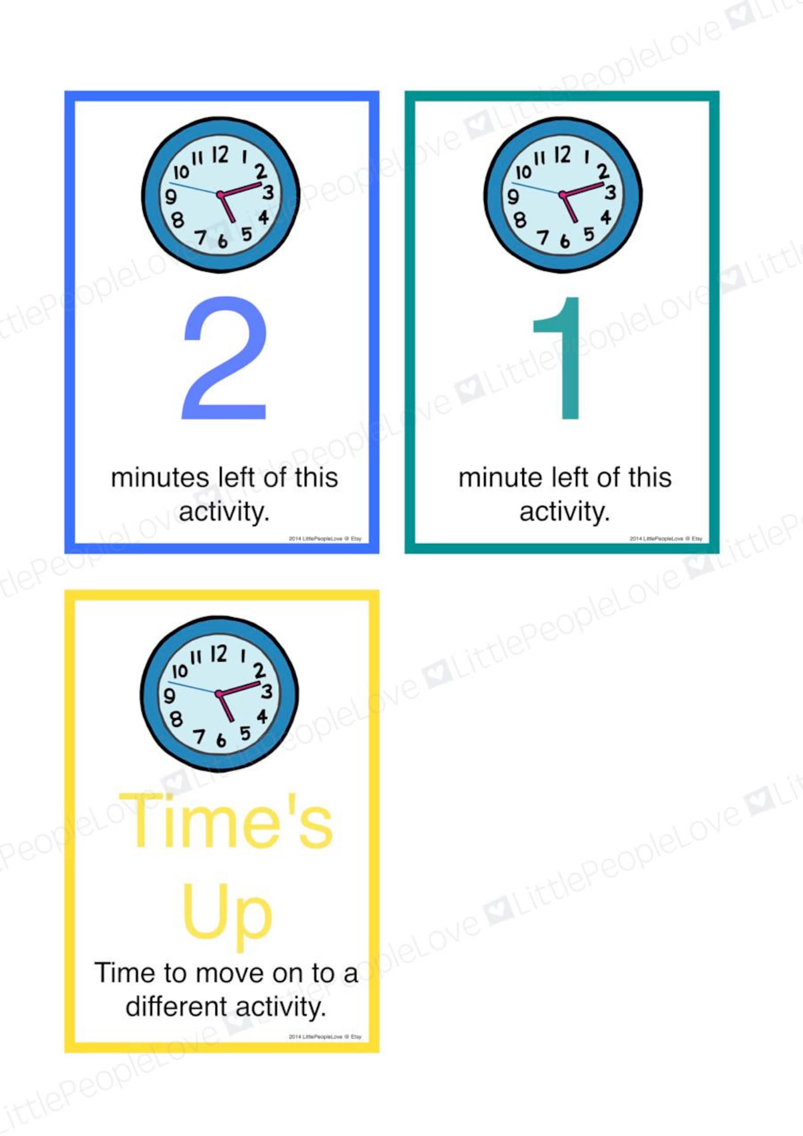Time Countdown Cards - Etsy