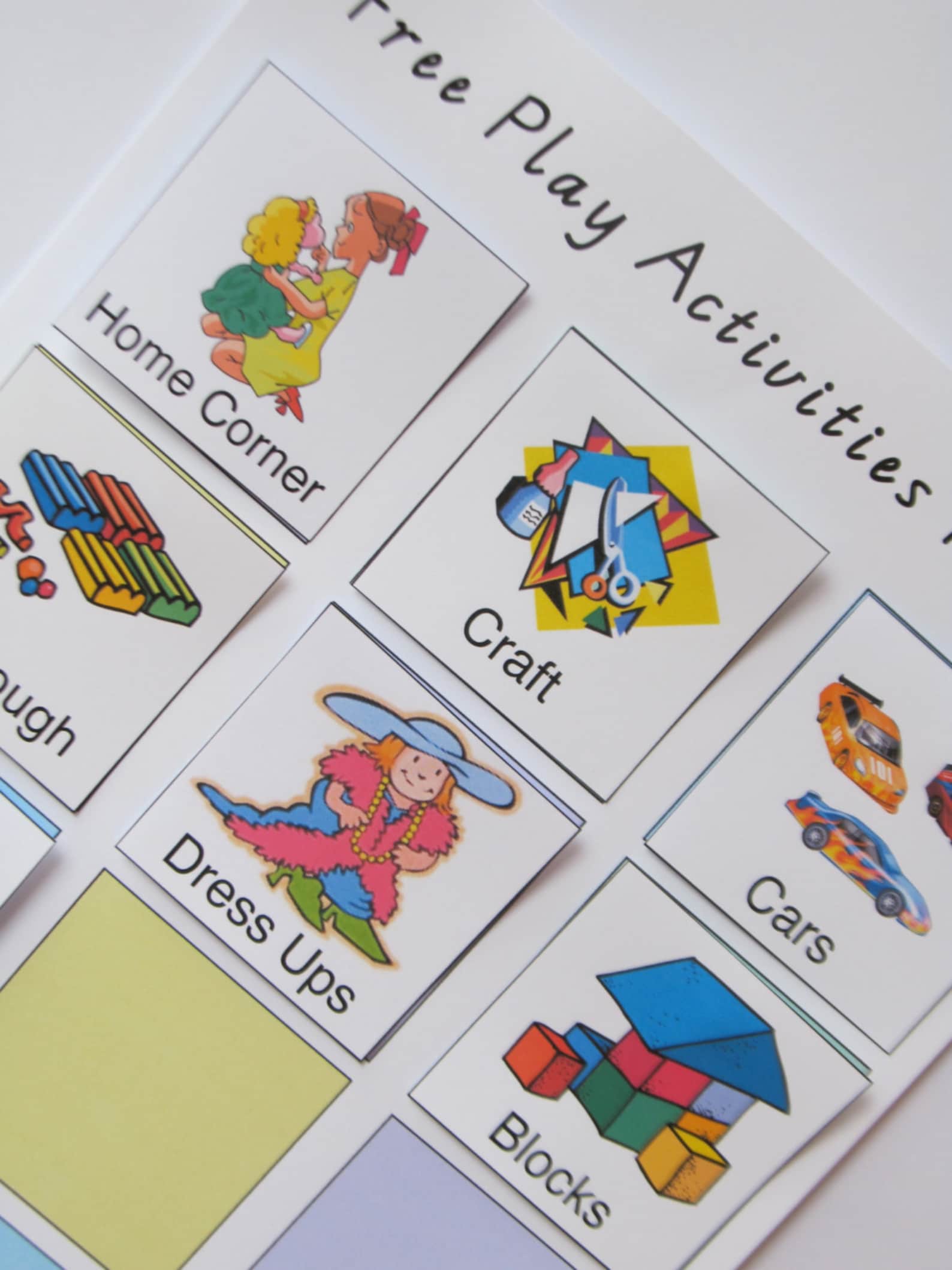 Free Choice Visual Timetable - Etsy