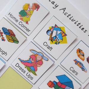 Free Choice Visual Timetable - Etsy