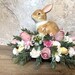 Adorable Bunny Spring Centerpiece With Artificial Flowers - Handmade ...