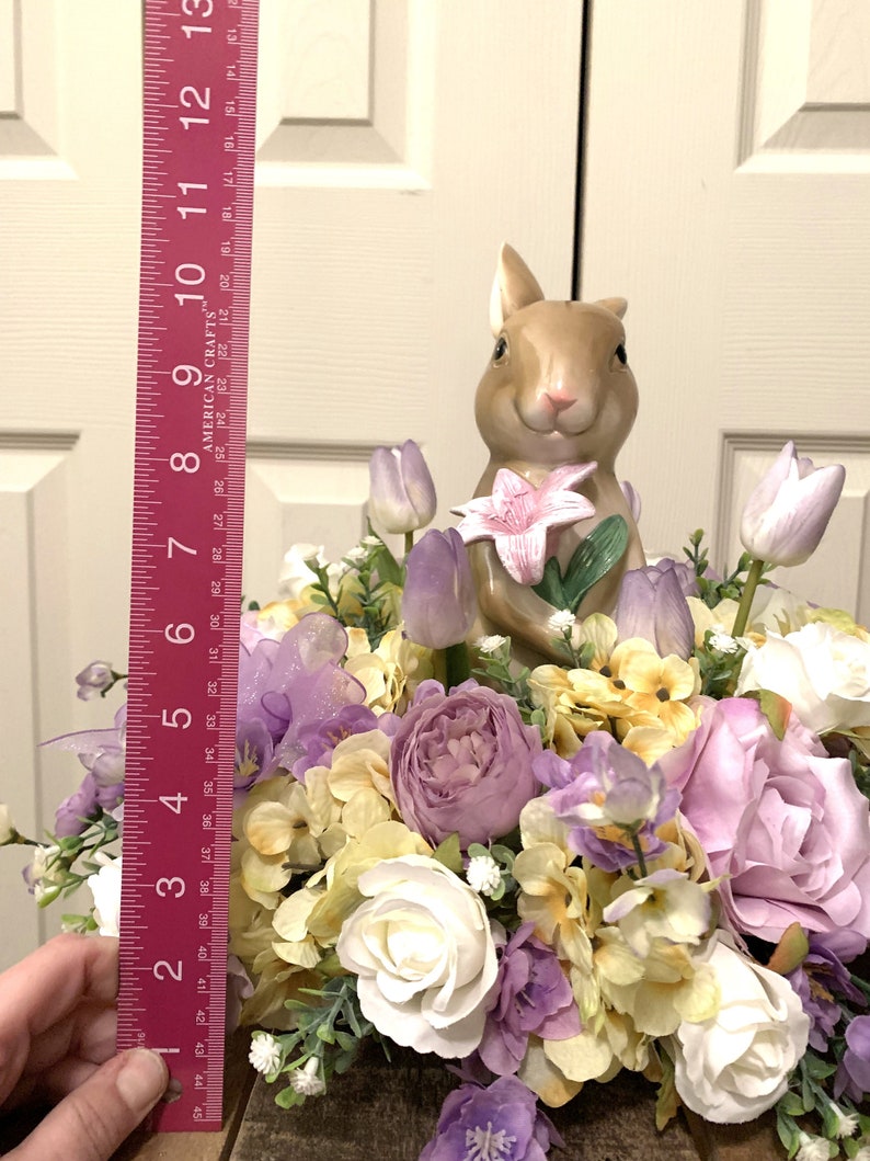 Easter Bunny Rabbit Centerpiece With Lavender White and Pale - Etsy