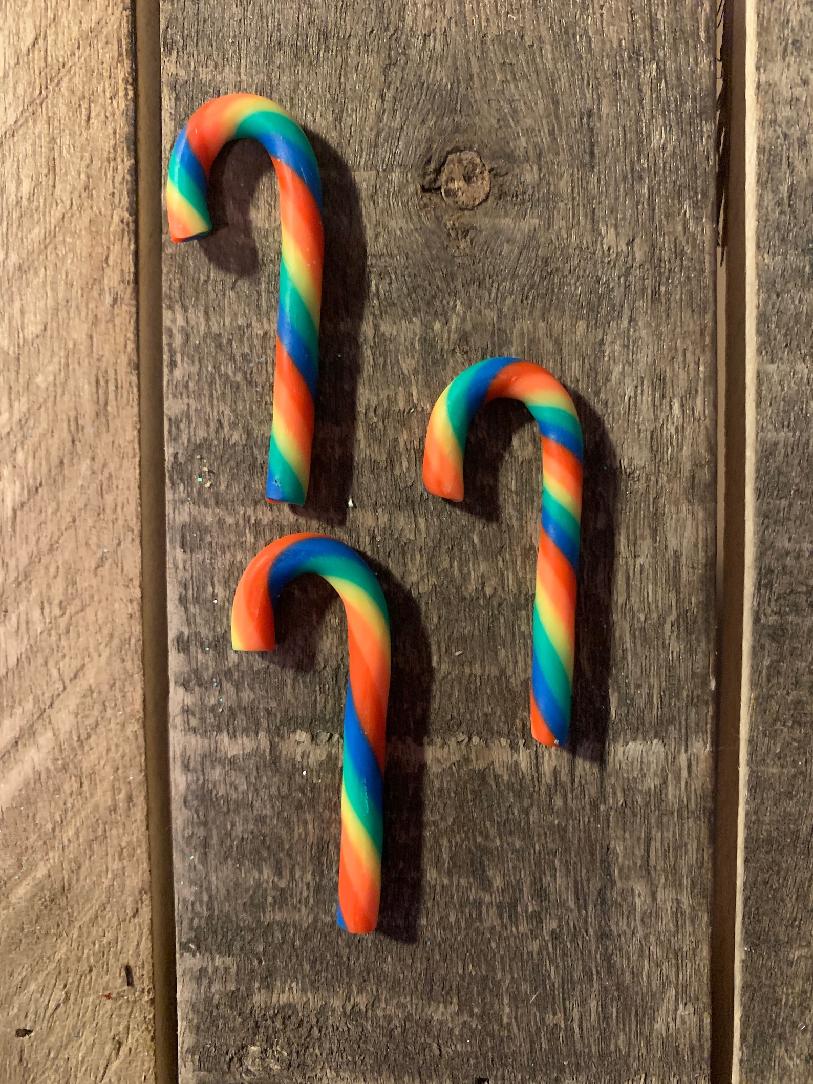Set of 8 Rainbow Candy Canes Colorful Artificial Candy Canes - Etsy