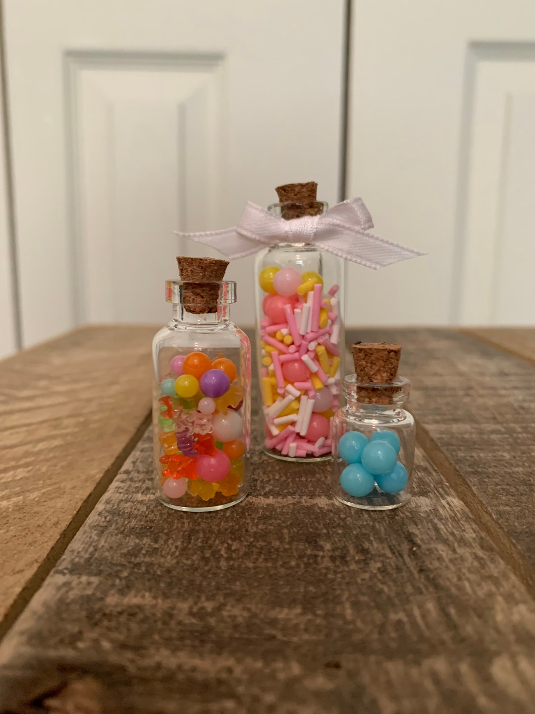 Miniature Glass Jars With Artificial Candy - Easter Tiered Tray Ideas ...