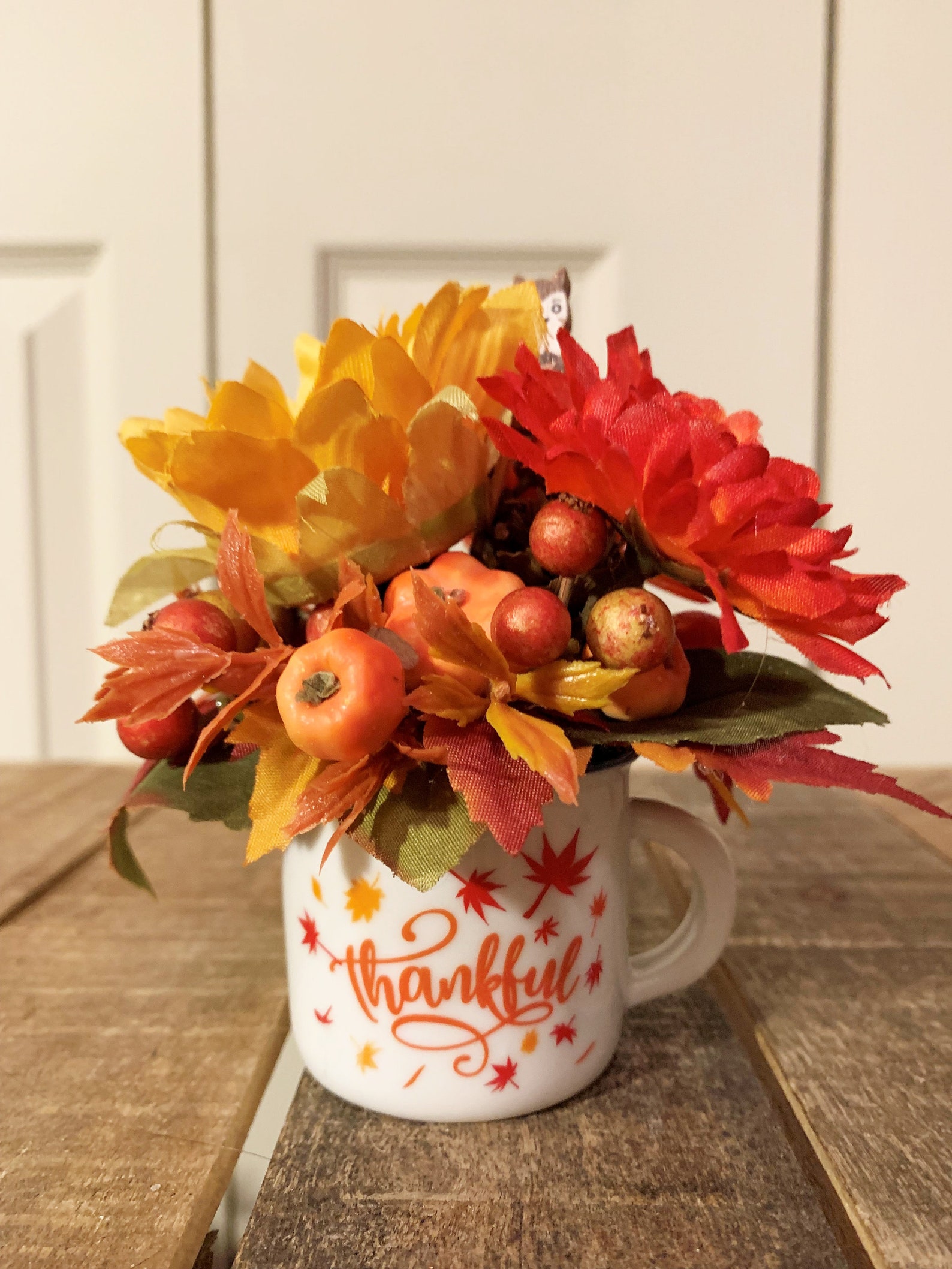 Mini Fall Mugs With Sunflowers and Various Embellishments - Blessed ...